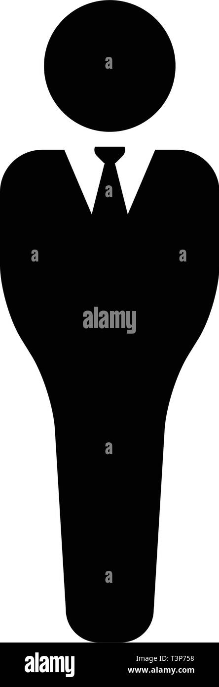 Man Icon Vector Male Symbol of Business Person Sign in Glyph Pictogram ...