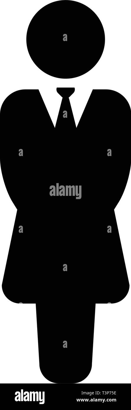 Woman Icon Vector Female Symbol of Business Person Sign in Glyph ...