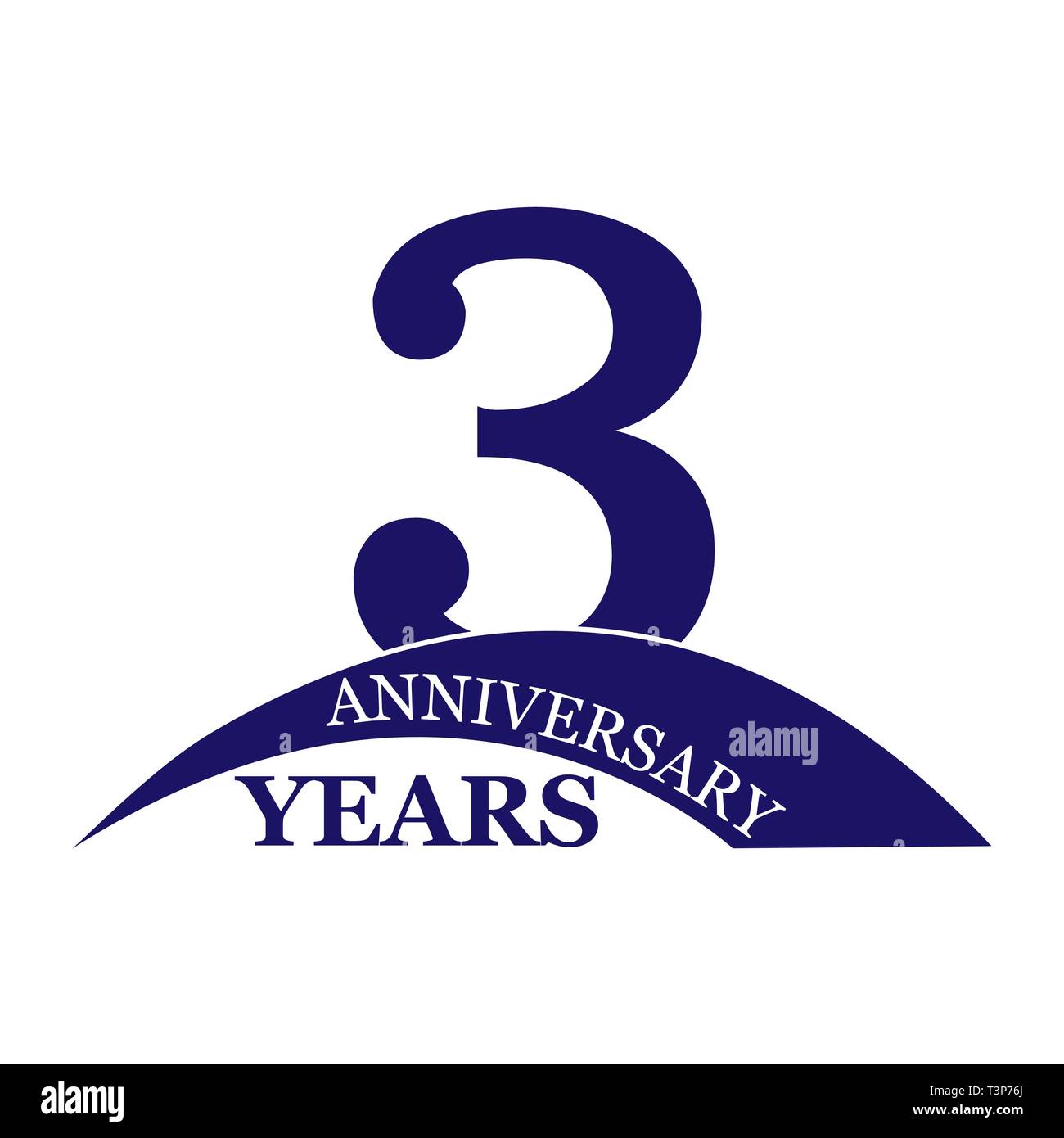 3 years birthday logo hi-res stock photography and images - Alamy