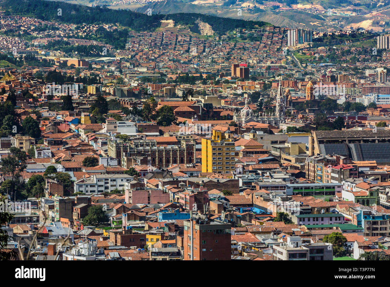 la candelaria Bogota Skyline cityscape capital city of Colombia South ...