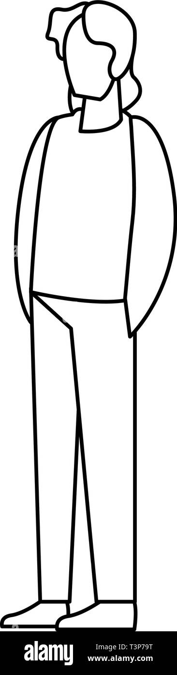 man standing white background vector illustration design Stock Vector ...