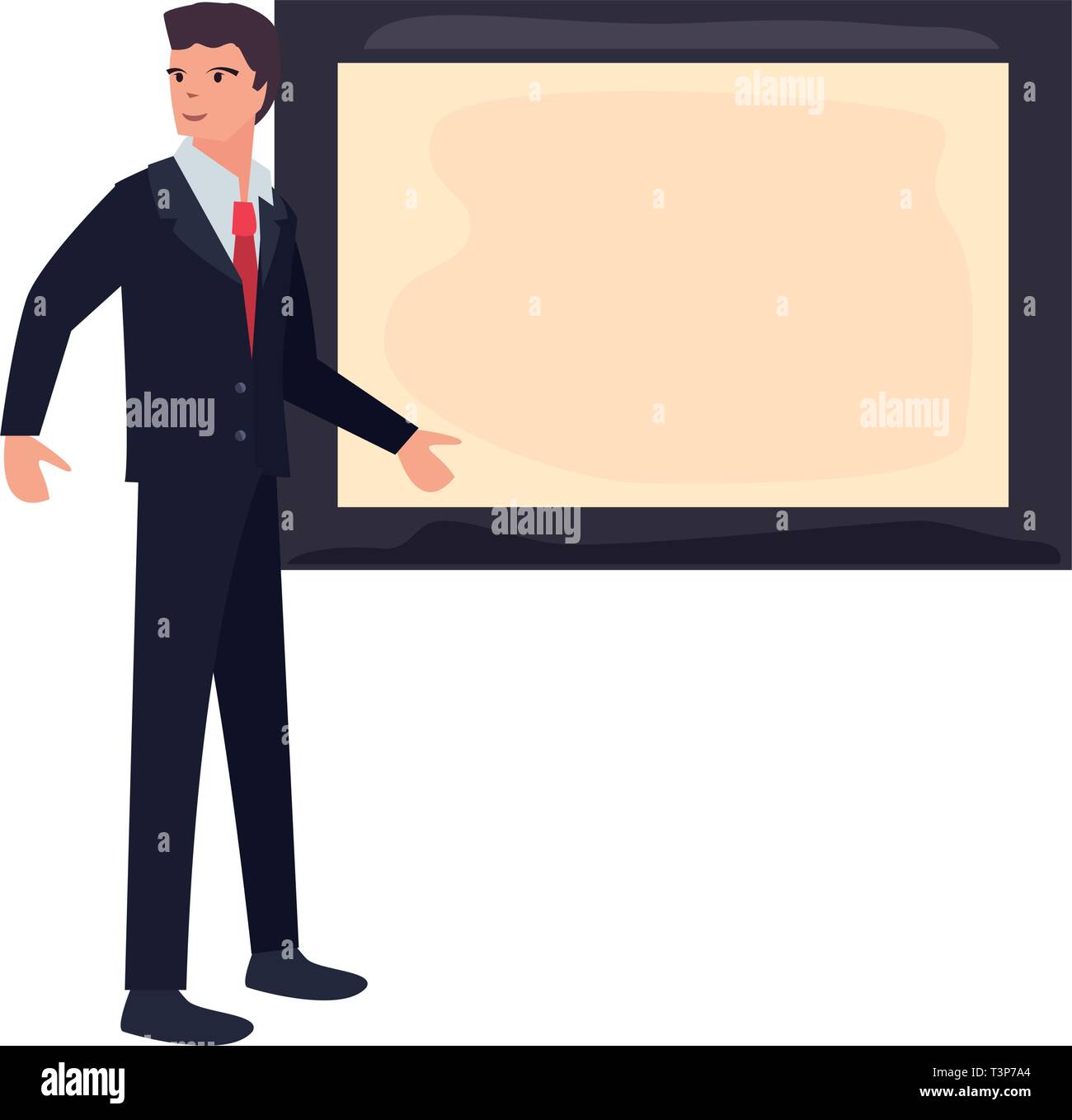 businessman and board labour day vector illustration Stock Vector Image ...
