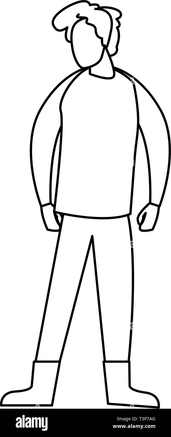 man standing white background vector illustration design Stock Vector ...