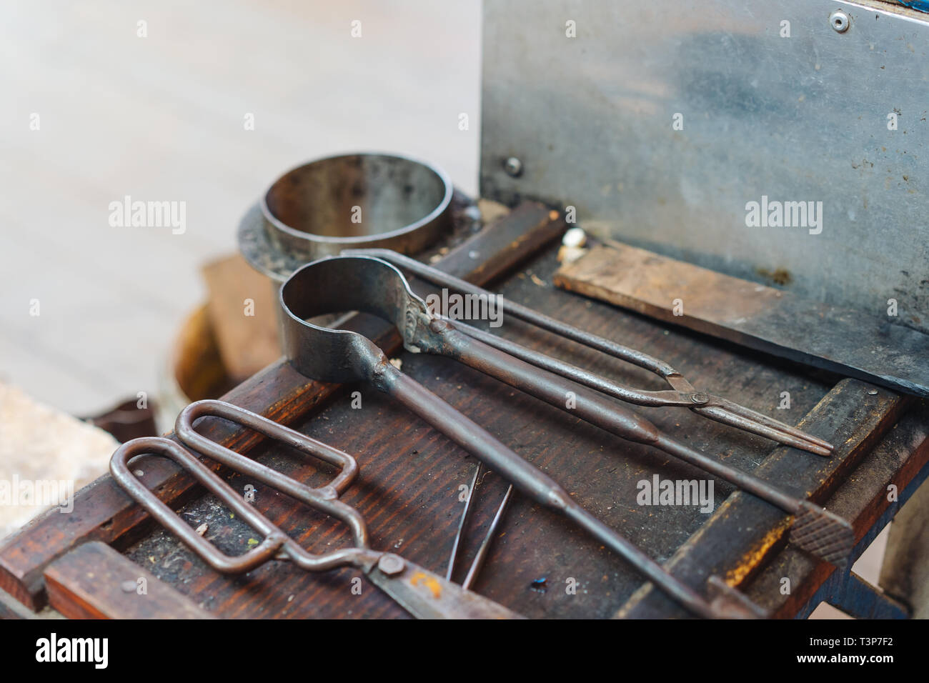 Glass blower tools hi-res stock photography and images - Alamy