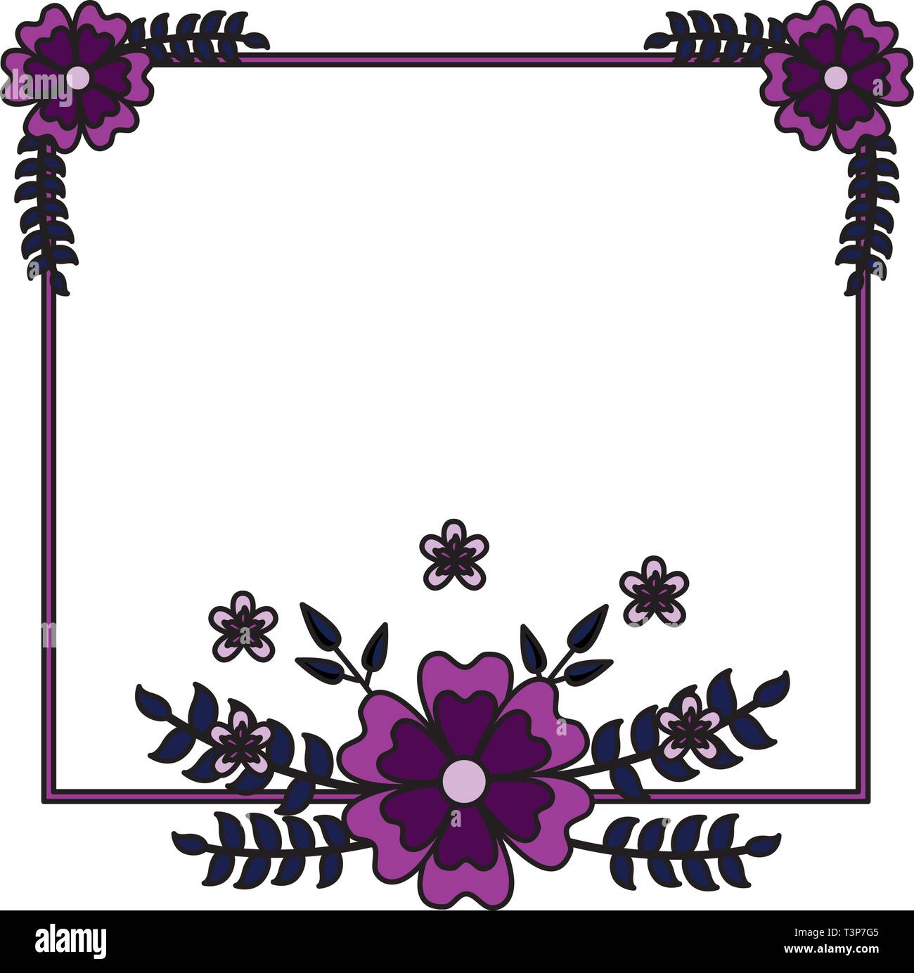 flowers badge decoration Stock Vector Image & Art - Alamy