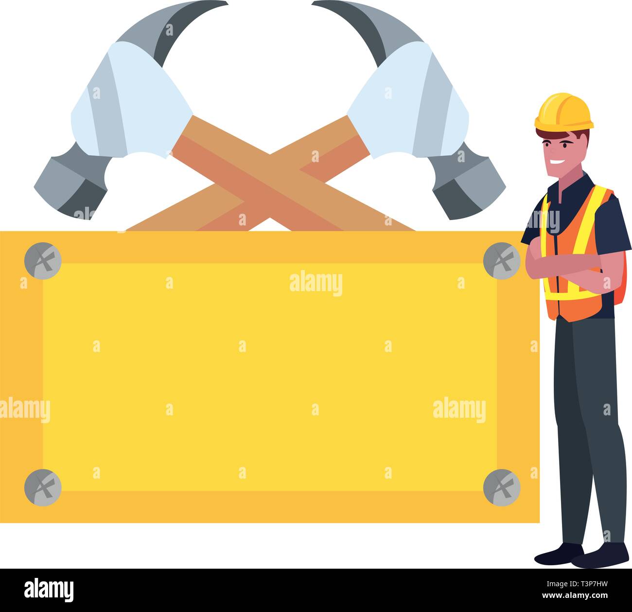 builder tools board labour day vector illustration Stock Vector Image ...