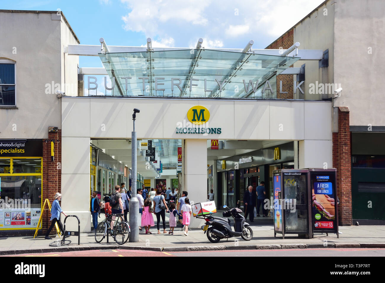 Morrisons supermarket shopping shops entrance butterfly walk cam hi-res ...