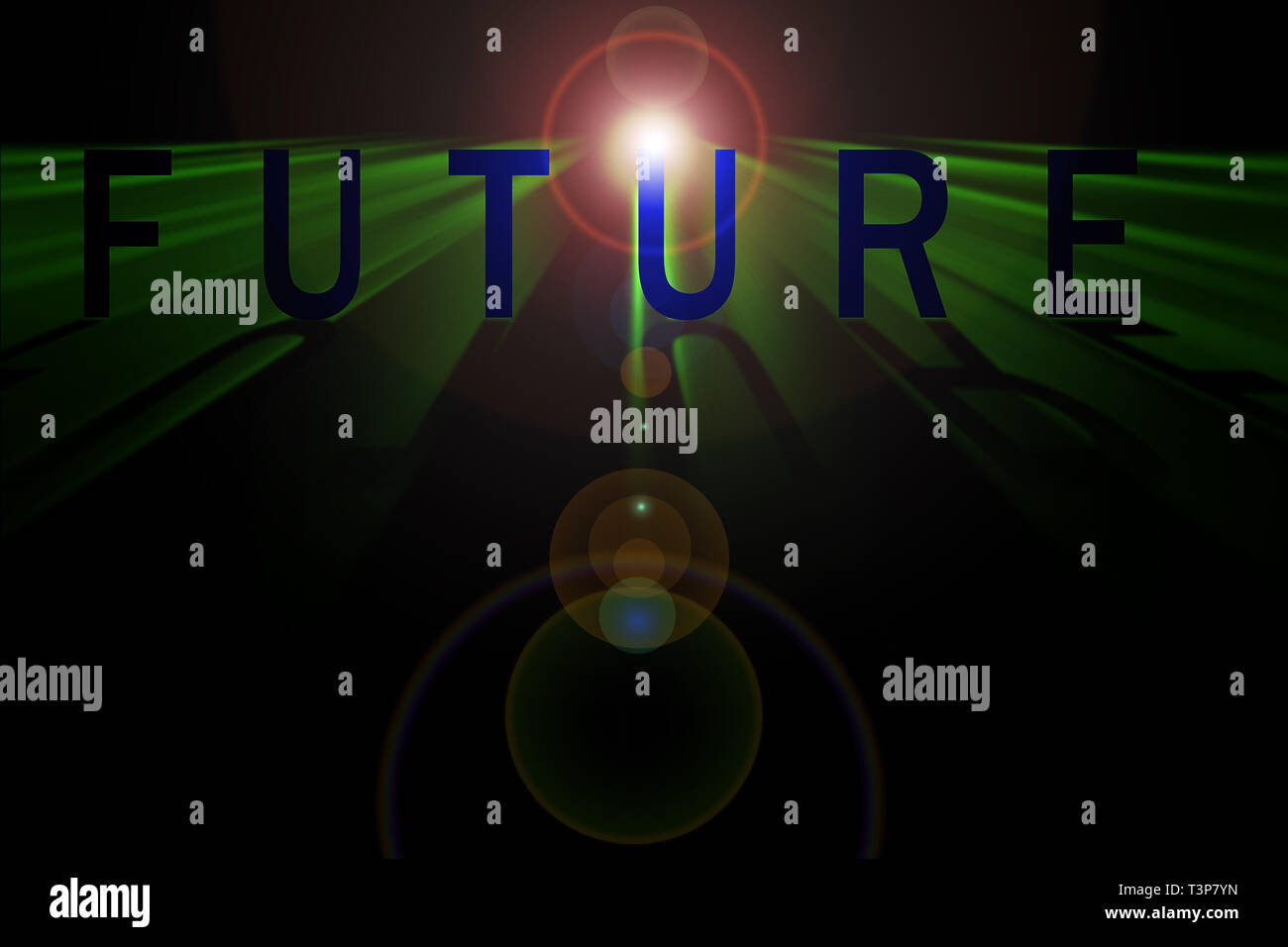Future text with green and shadow effect Stock Photo - Alamy