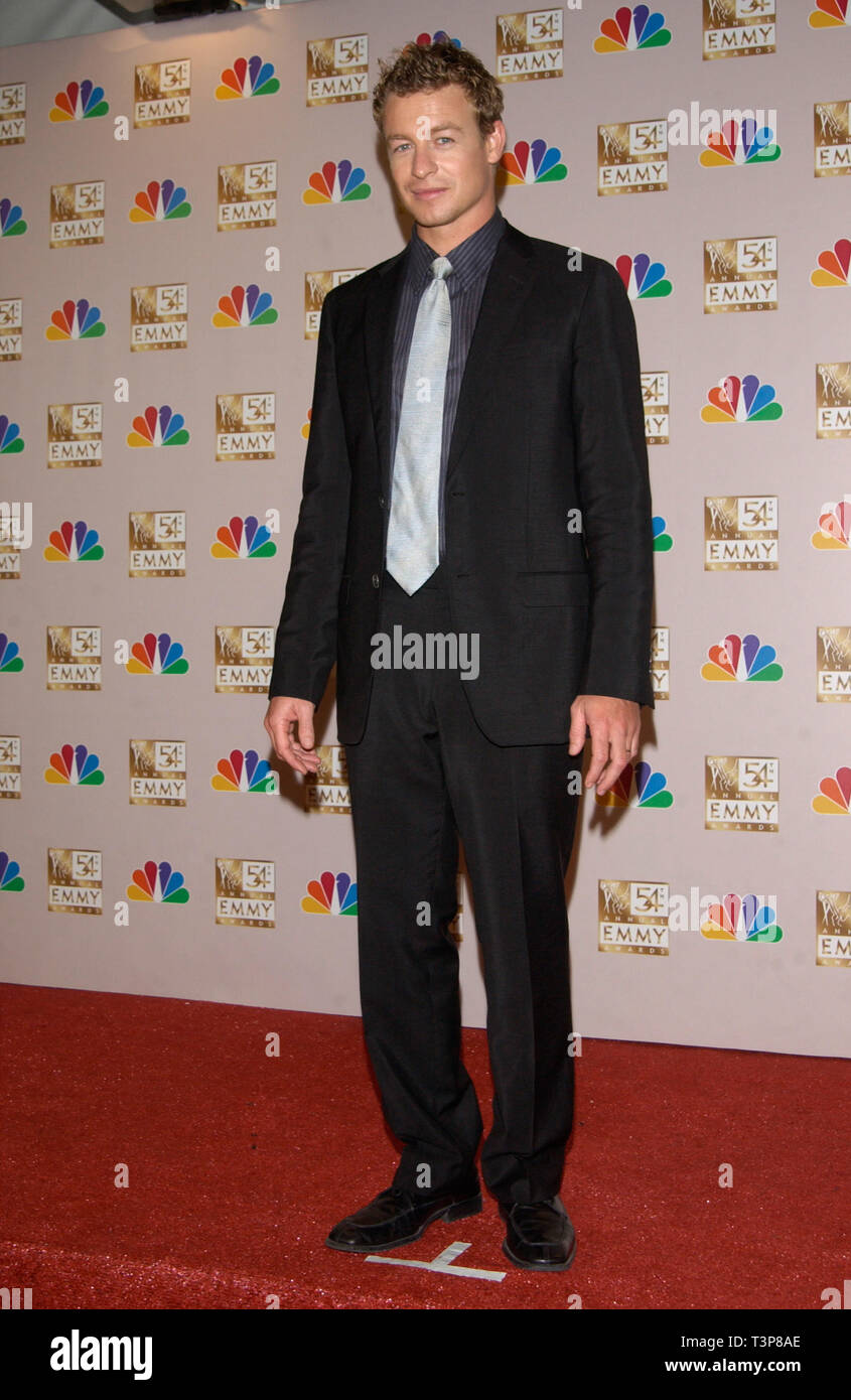 LOS ANGELES, CA. September 22, 2002: SIMON BAKER at the 2002 Emmy ...