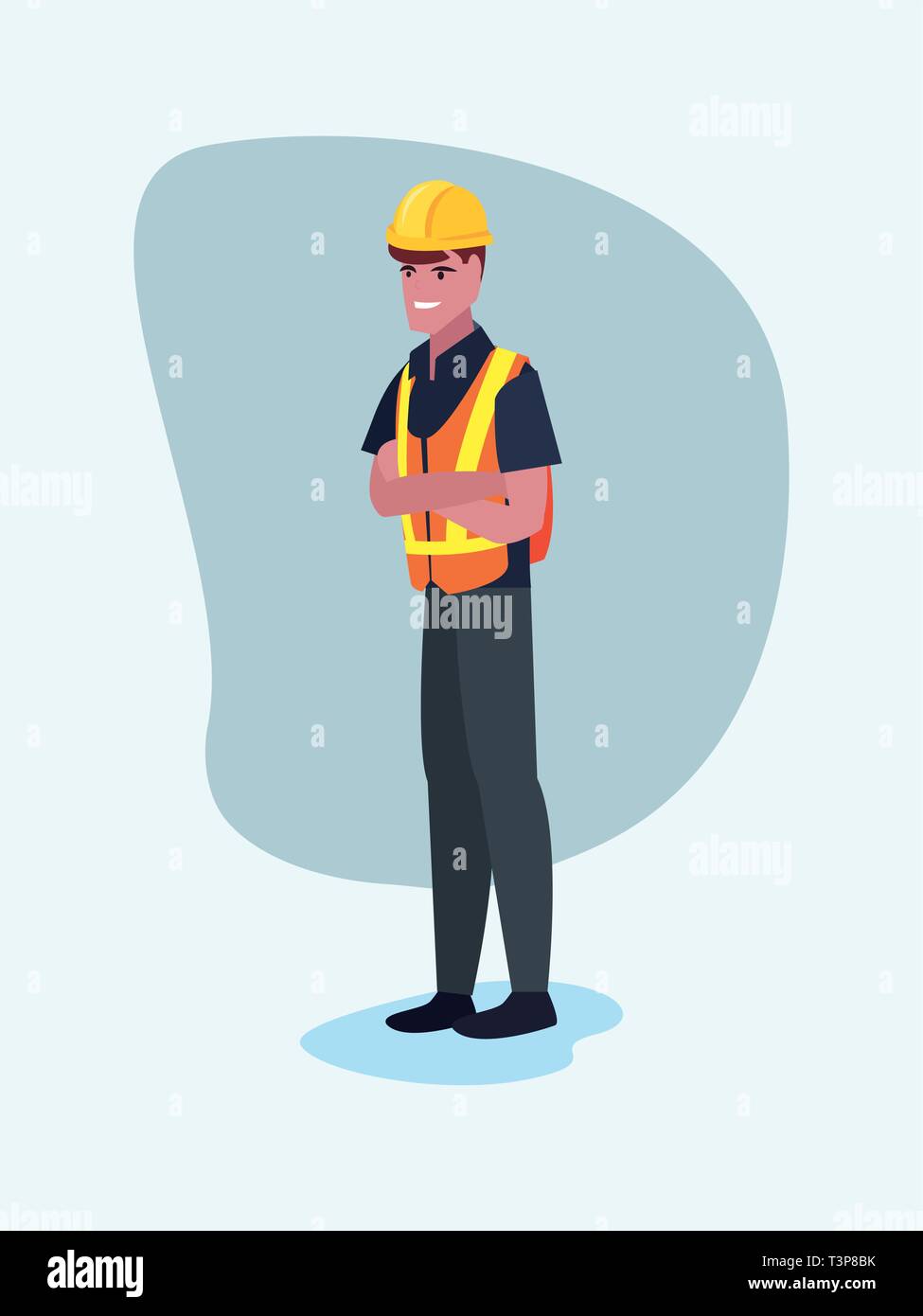 worker employee profession labour day vector illustration Stock Vector ...