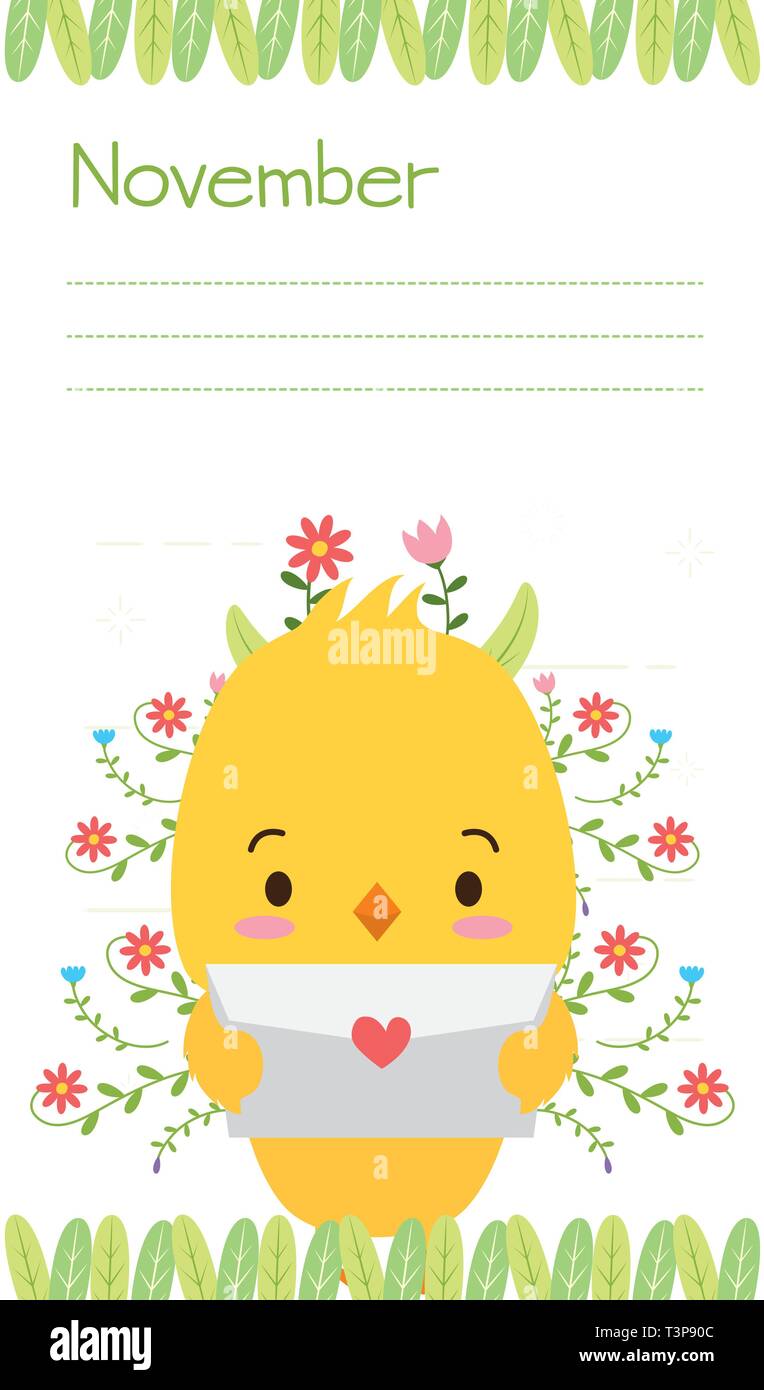 cute animals calendar Stock Vector Image & Art - Alamy
