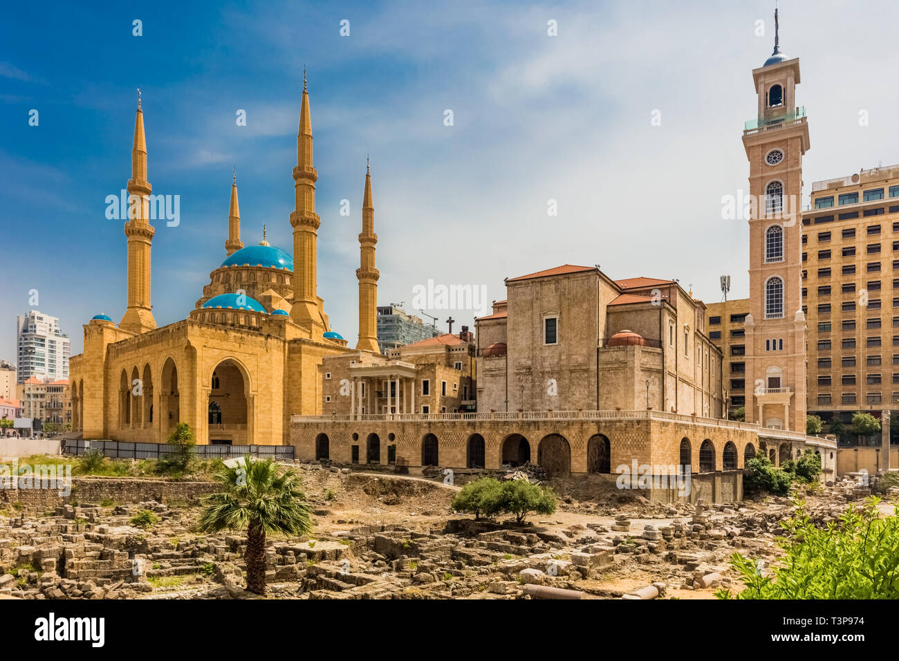 Mohammad Al-Amin Mosque in Beirut capital city of Lebanon Middle east ...