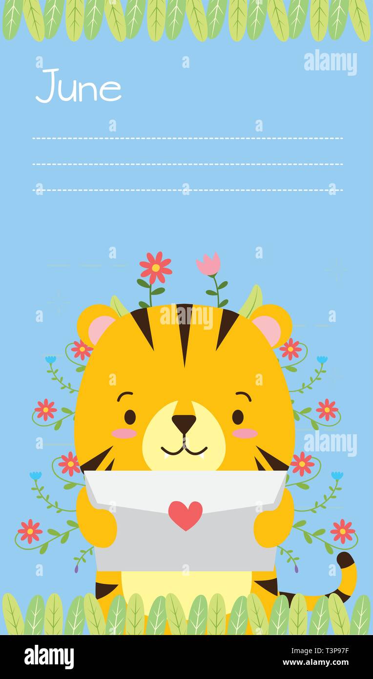 cute animals calendar Stock Vector Image & Art - Alamy