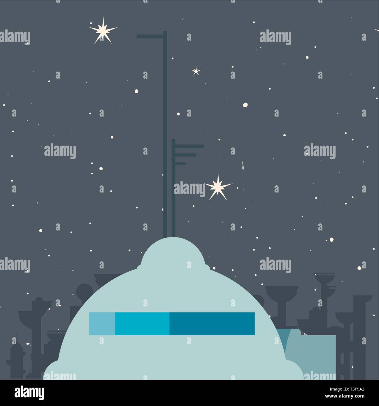 future building architecture city space vector illustration design ...