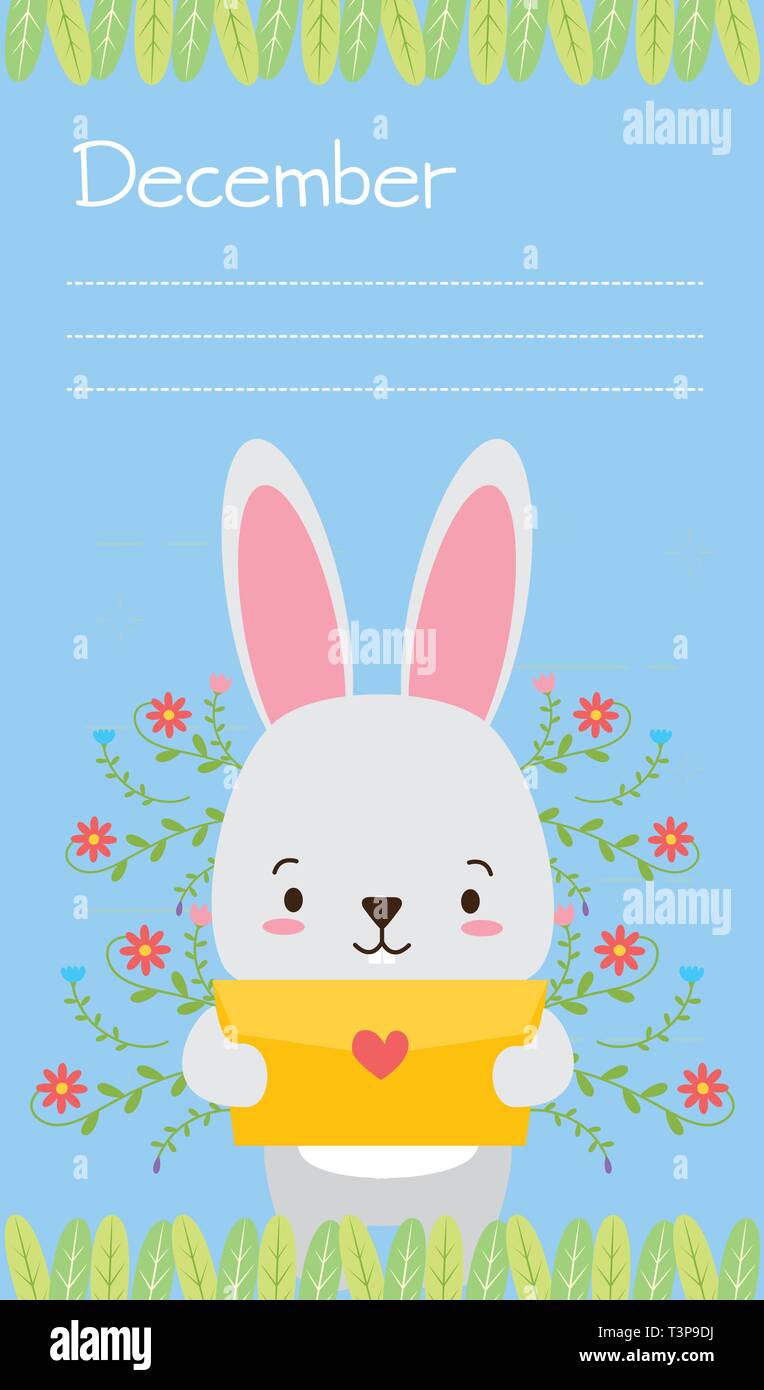 cute animals calendar Stock Vector Image & Art - Alamy
