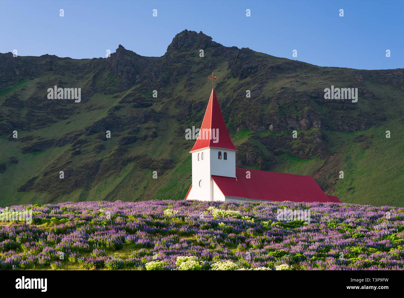 Iceland church on hill hi-res stock photography and images - Alamy