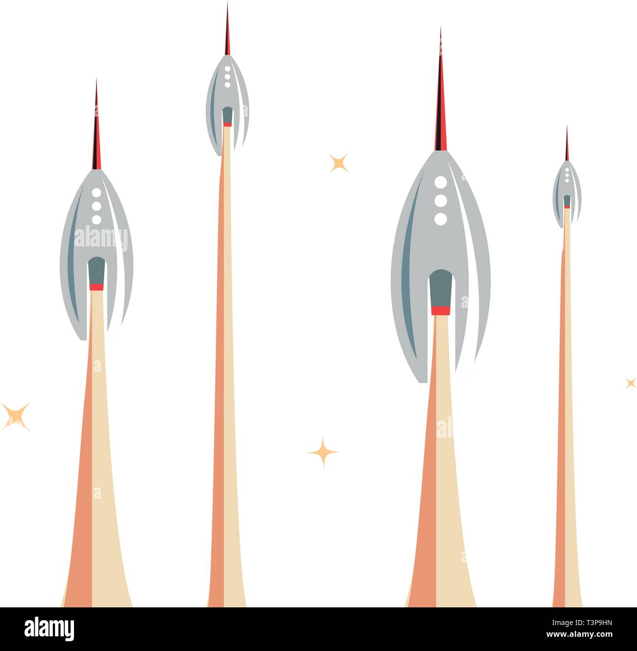 launching rocket spaceships mission vector illustration design Stock Vector Image & Art - Alamy