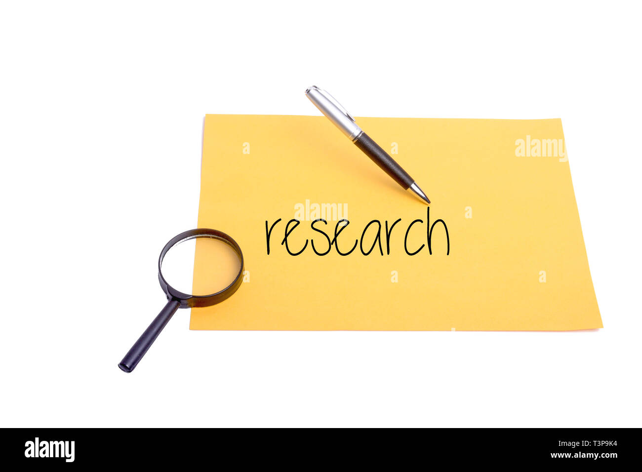 Magnifying glass research write hi-res stock photography and images - Alamy