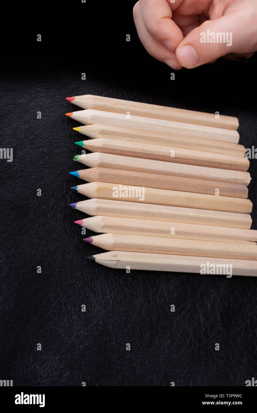 Variety of colors vector set of colored pencils. Drawing and painting ...