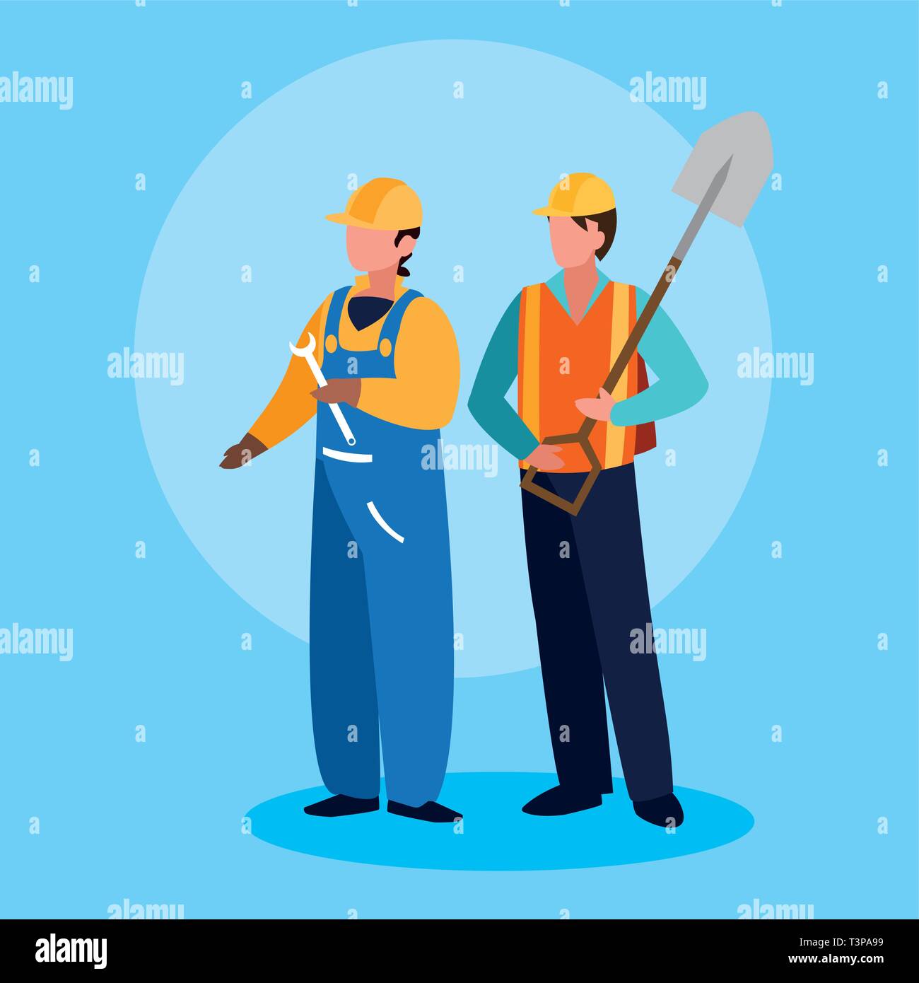 group of workers men avatar character vector illustration design Stock ...
