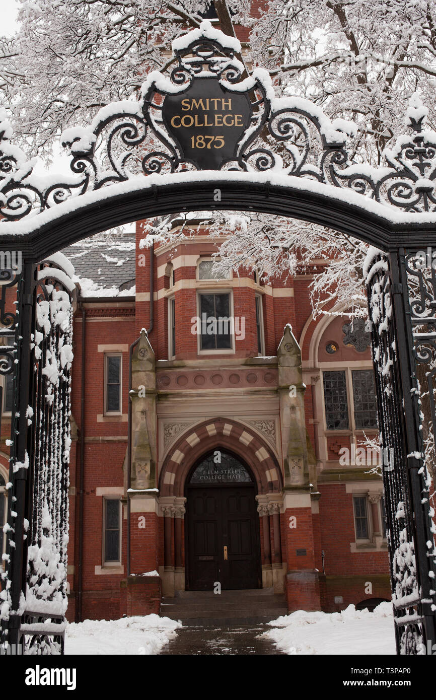 Grecourt Front Gate to Smith College in Northampton, Massachusetts ...