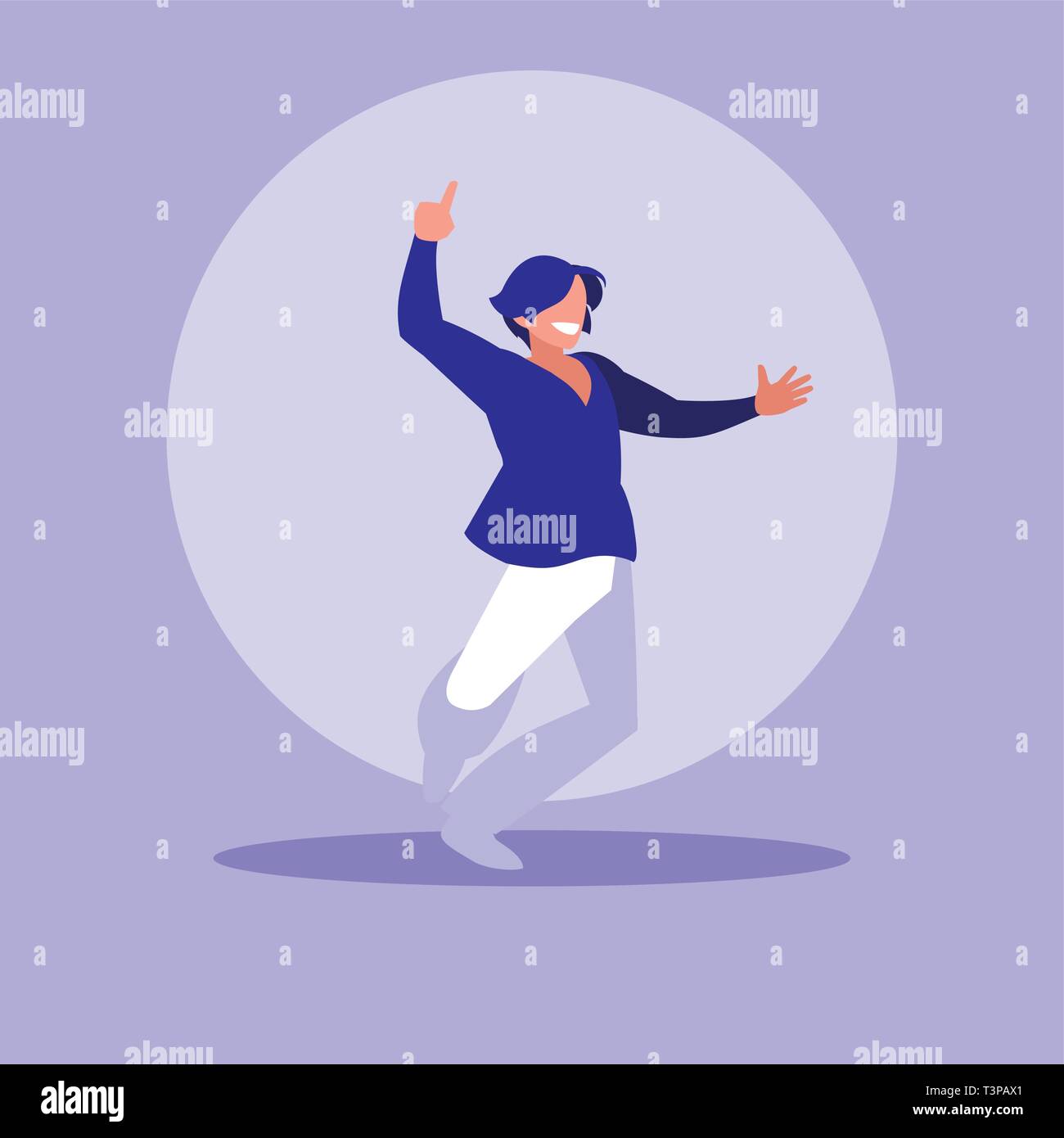man dancing avatar character vector illustration design Stock Vector ...