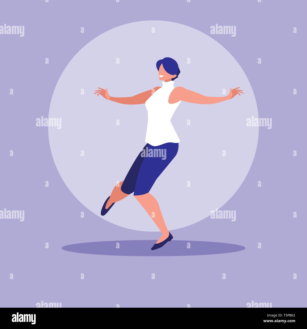 woman dancing avatar character vector illustration design Stock Vector ...