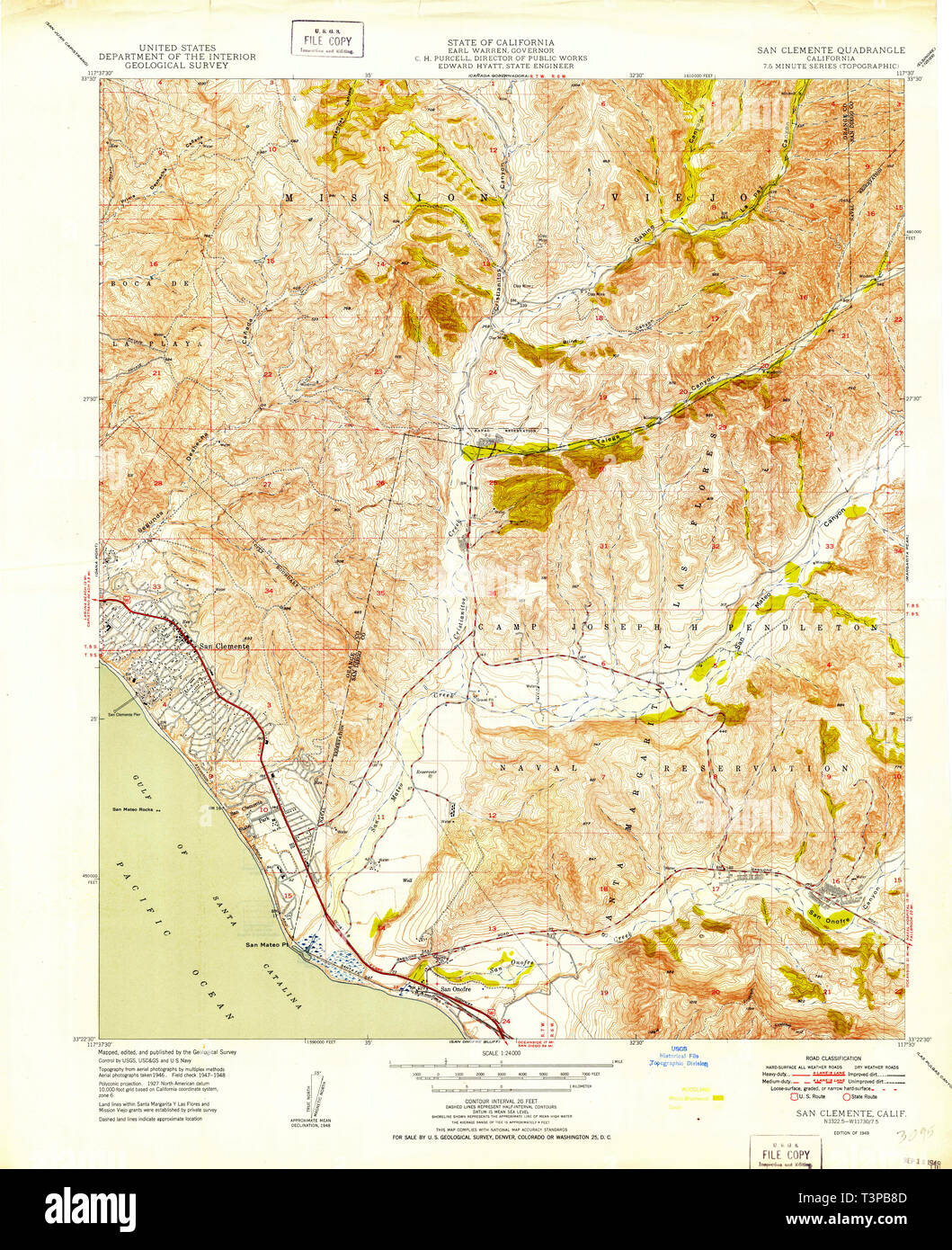 Map of san clemente hi-res stock photography and images - Alamy