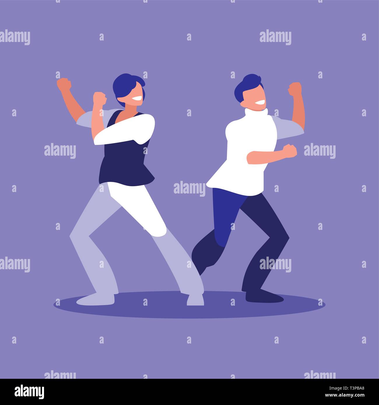 men dancing avatar character vector illustration design Stock Vector ...