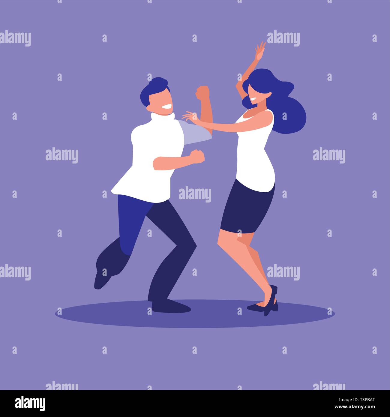 couple dancing avatar character vector illustration design Stock Vector ...
