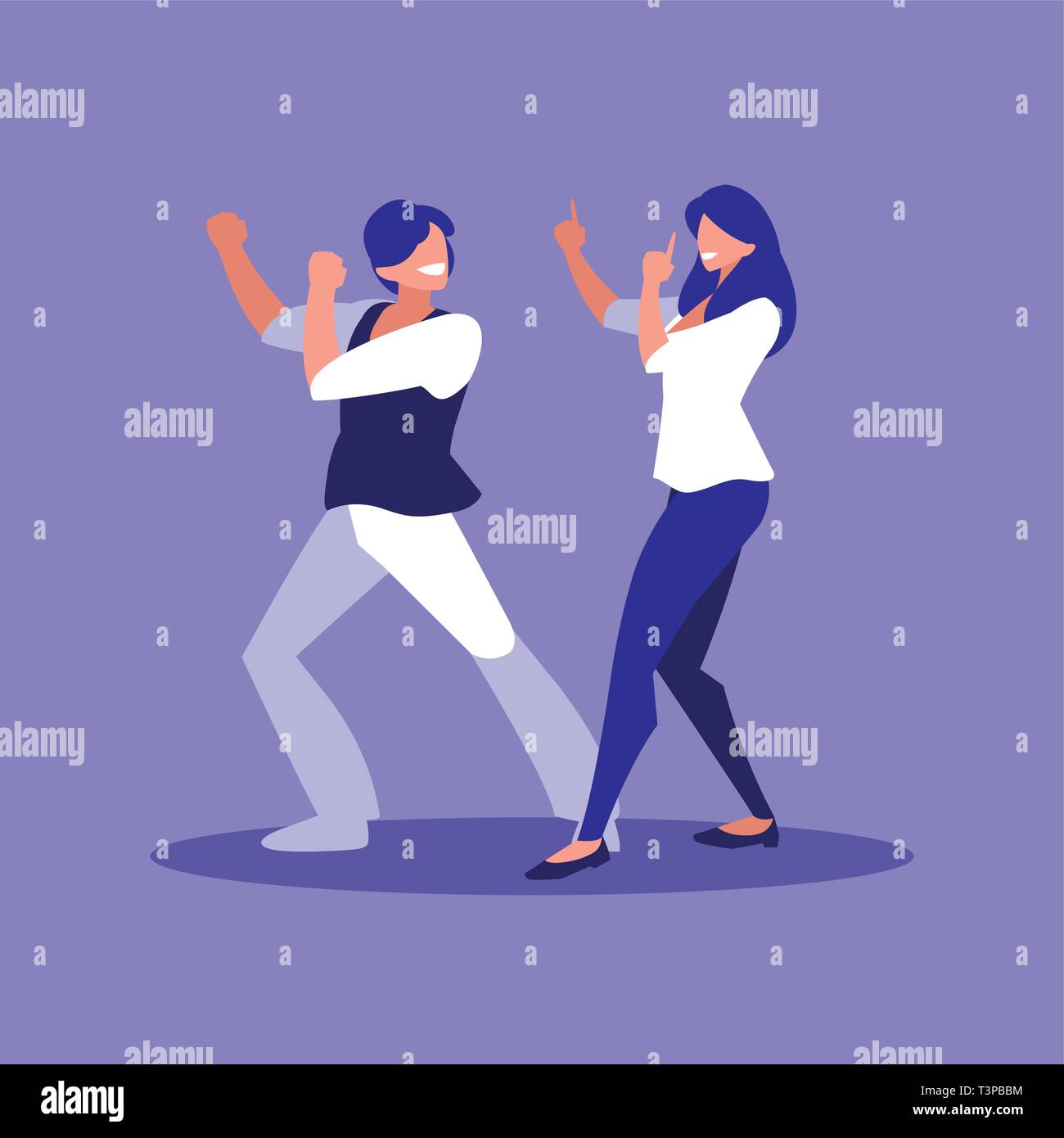 couple dancing avatar character vector illustration design Stock Vector ...