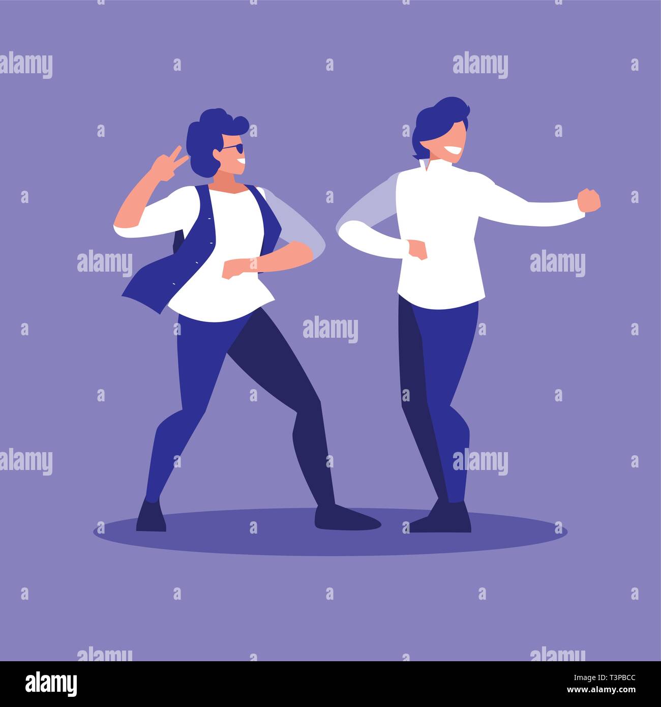men dancing avatar character vector illustration design Stock Vector ...