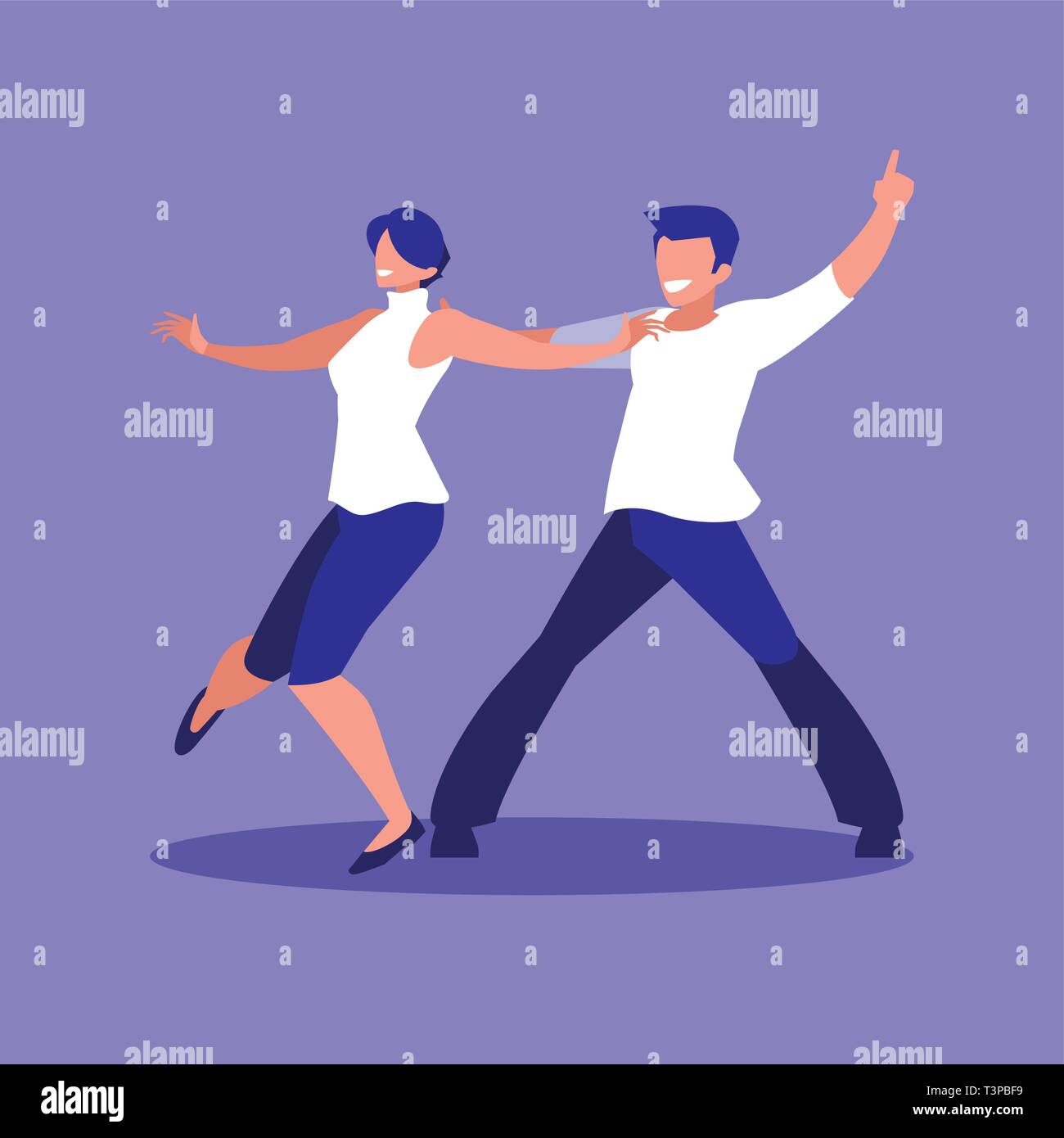 couple dancing avatar character vector illustration design Stock Vector ...