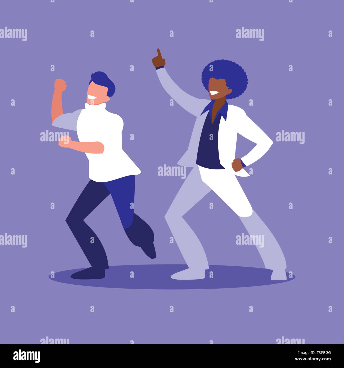 men dancing avatar character vector illustration design Stock Vector ...