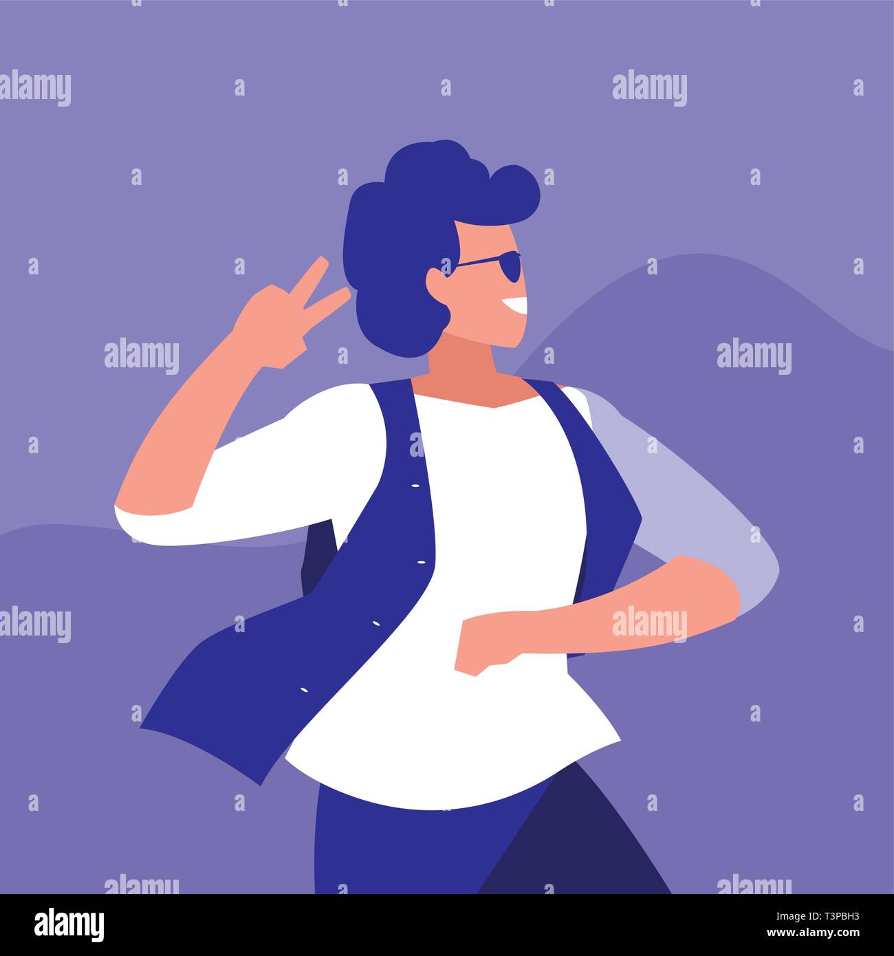 man dancing avatar character vector illustration design Stock Vector ...
