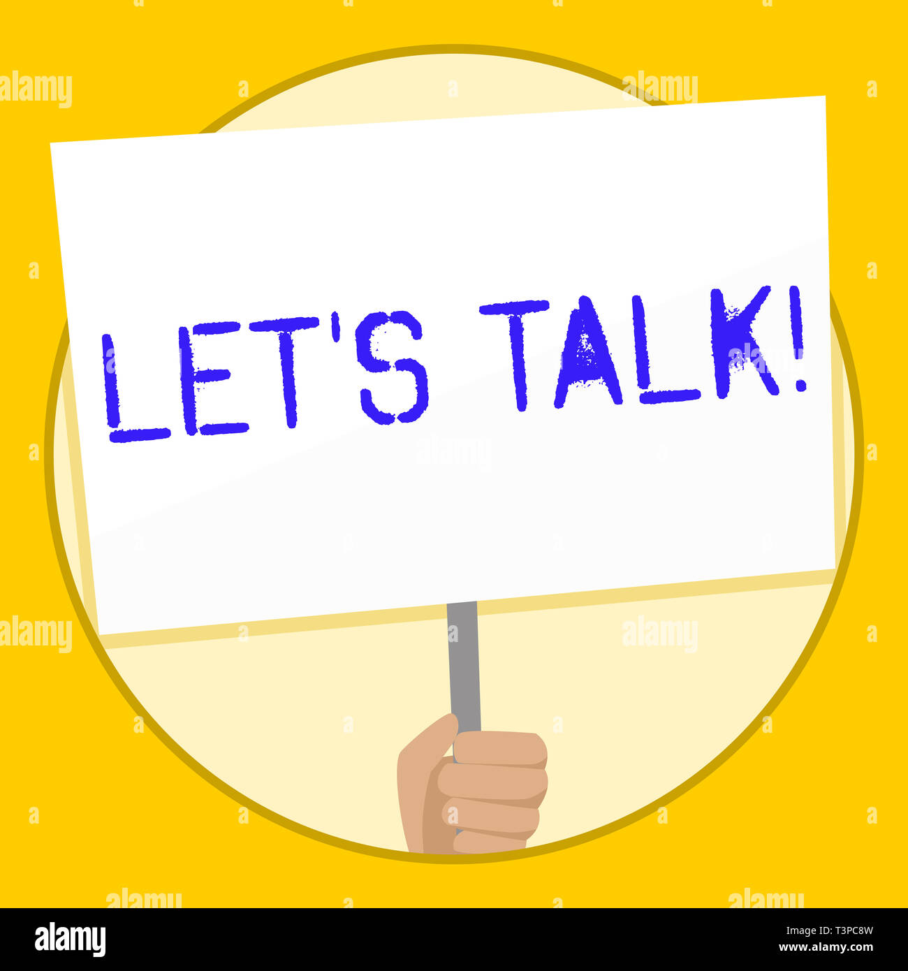 Text sign showing Let S Talk. Business photo text they are suggesting ...