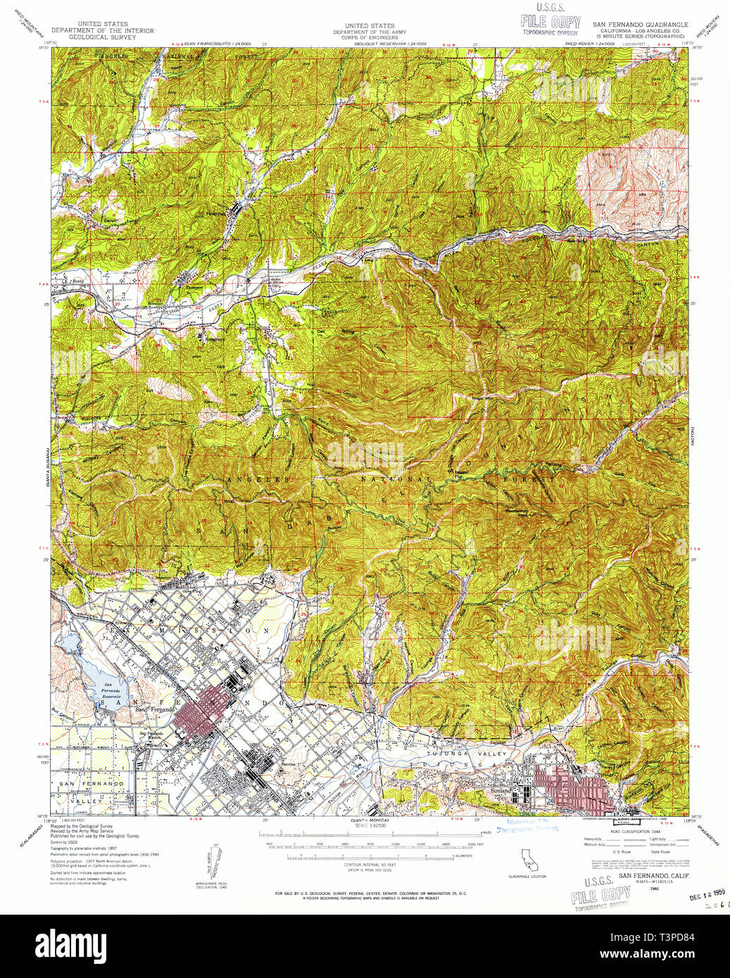 California map 1940 hi-res stock photography and images - Alamy