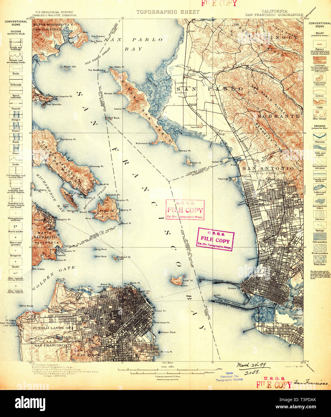 Geological survey map of san francisco hi-res stock photography and ...