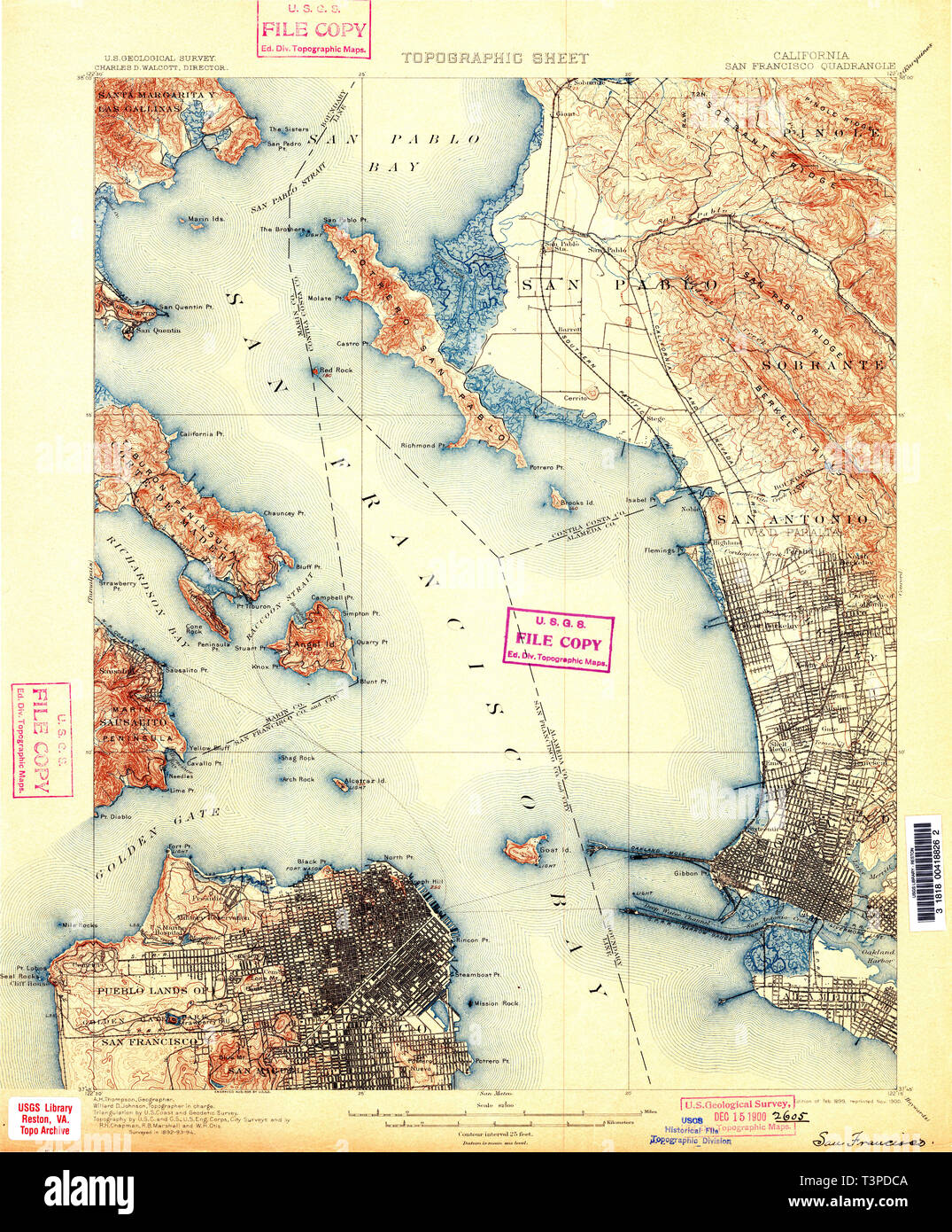 Geological survey map of san francisco hi-res stock photography and ...