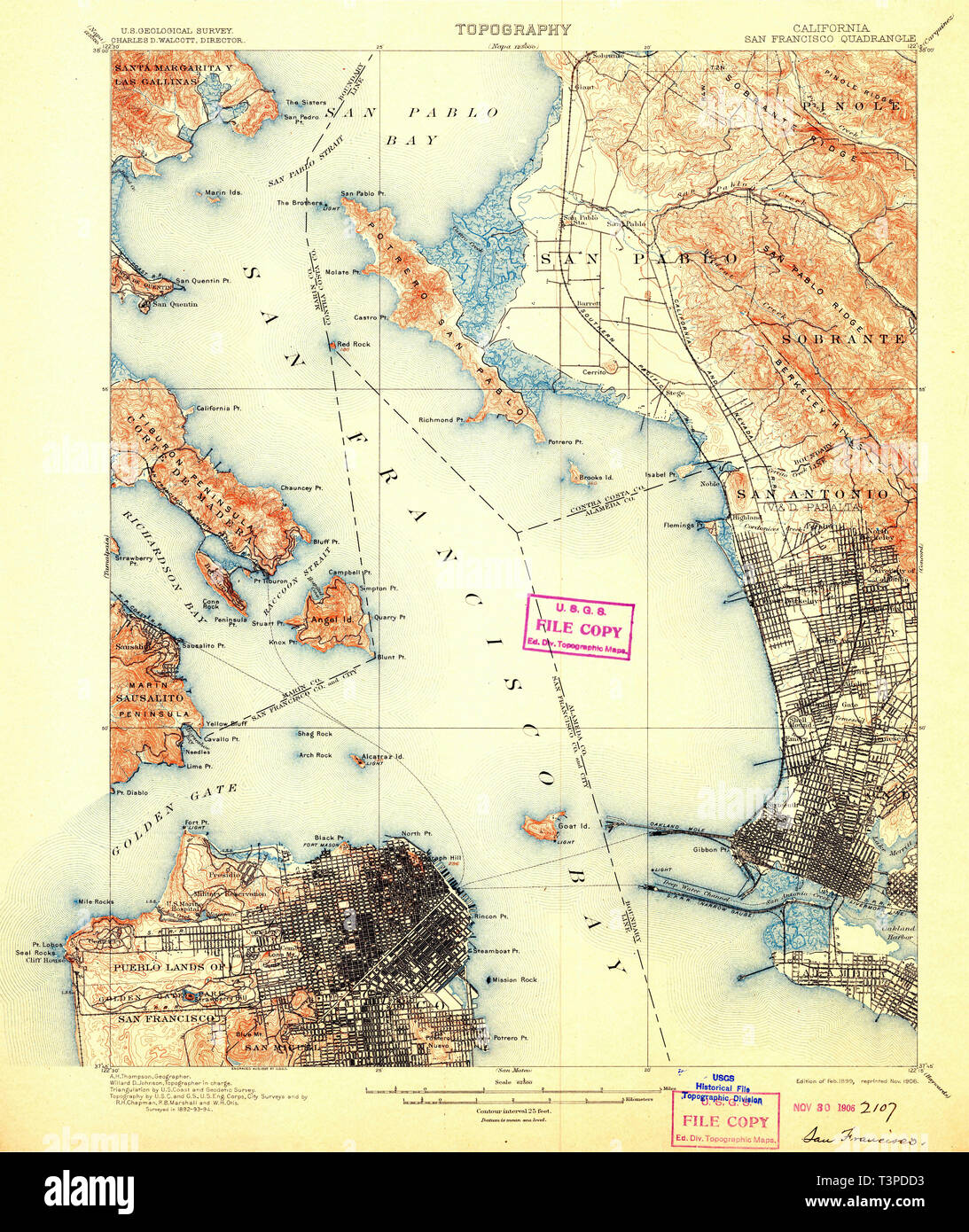 Geological survey map of san francisco hi-res stock photography and ...