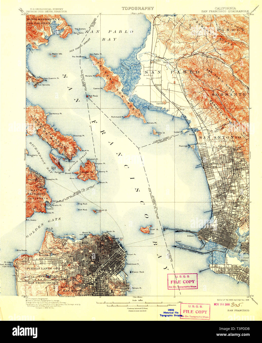 Geological survey map of san francisco hi-res stock photography and ...
