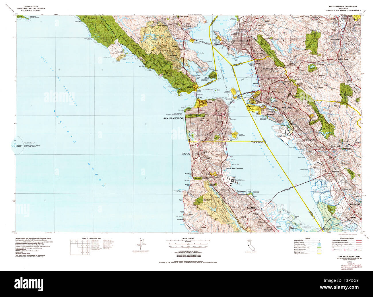 Geological survey map of san francisco hi-res stock photography and ...