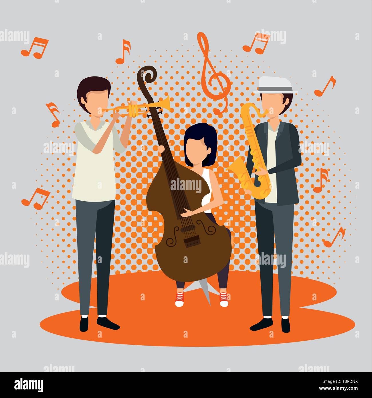 Men play musical instruments Stock Vector Images - Alamy