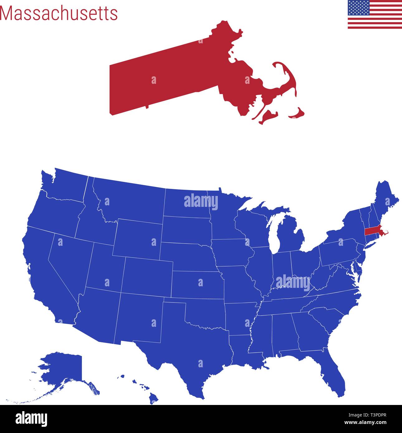 Map usa highlighted in red hi-res stock photography and images - Alamy