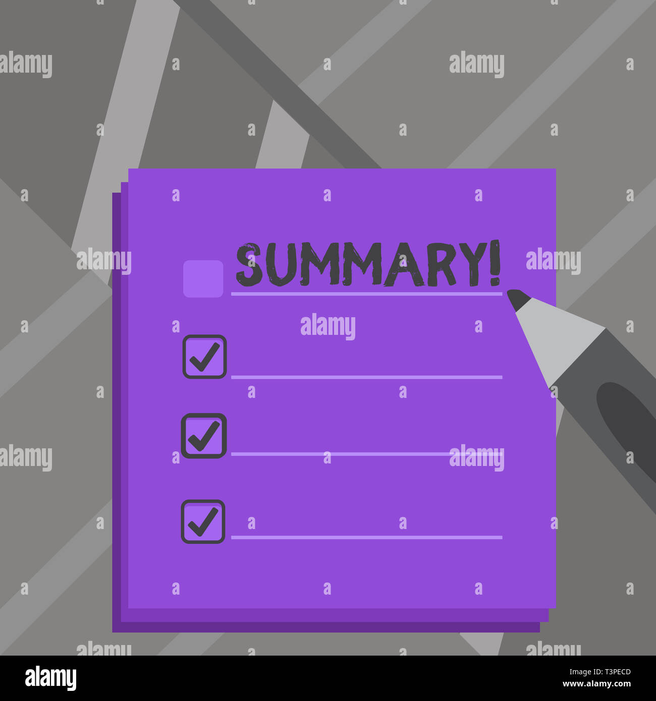 Handwriting text Summary. Conceptual photo brief statement or account ...