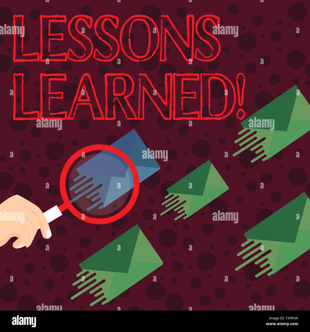 Handwriting text writing Lessons Learned. Conceptual photo learning ...