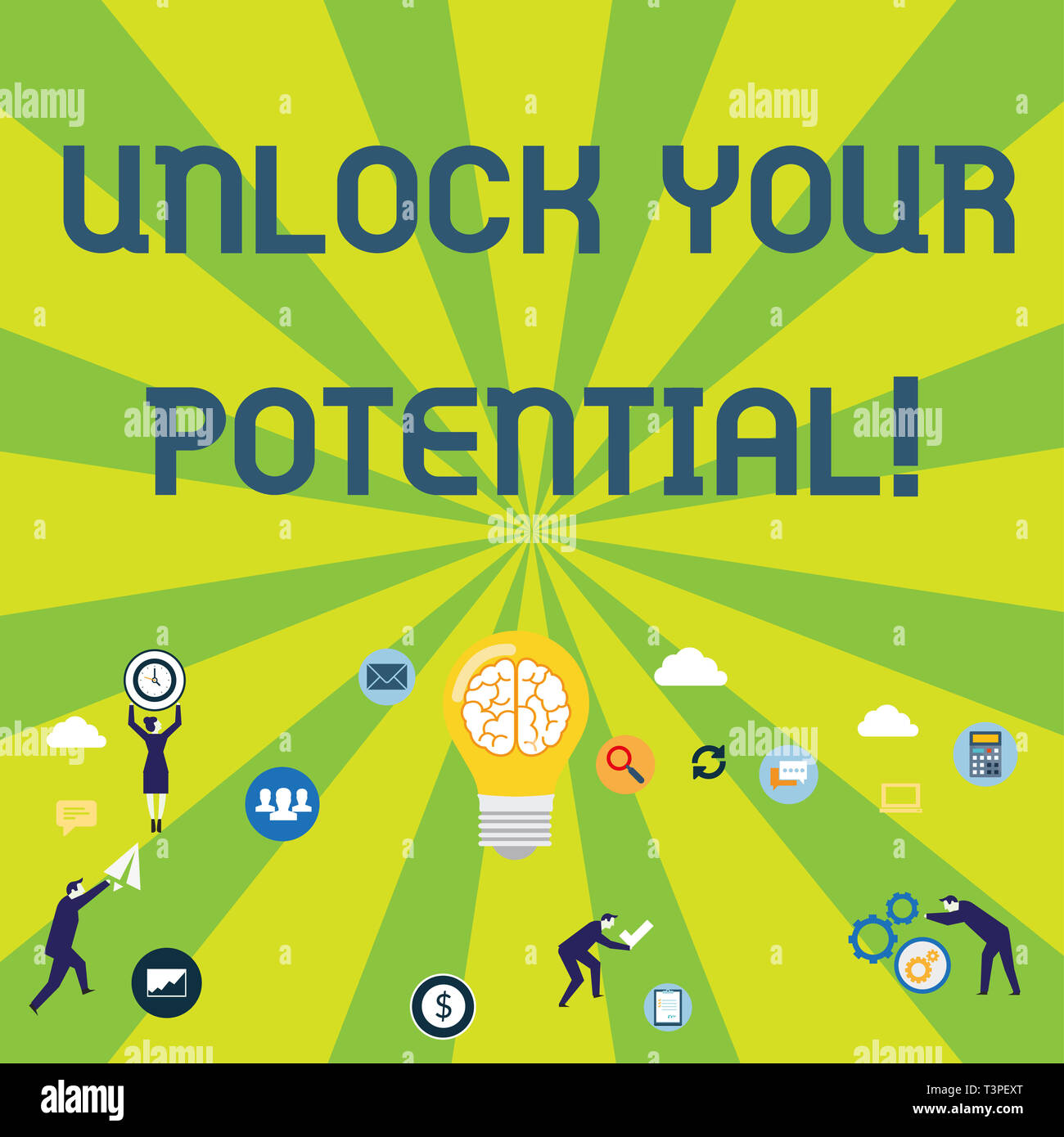 Writing note showing Unlock Your Potential. Business concept for ...