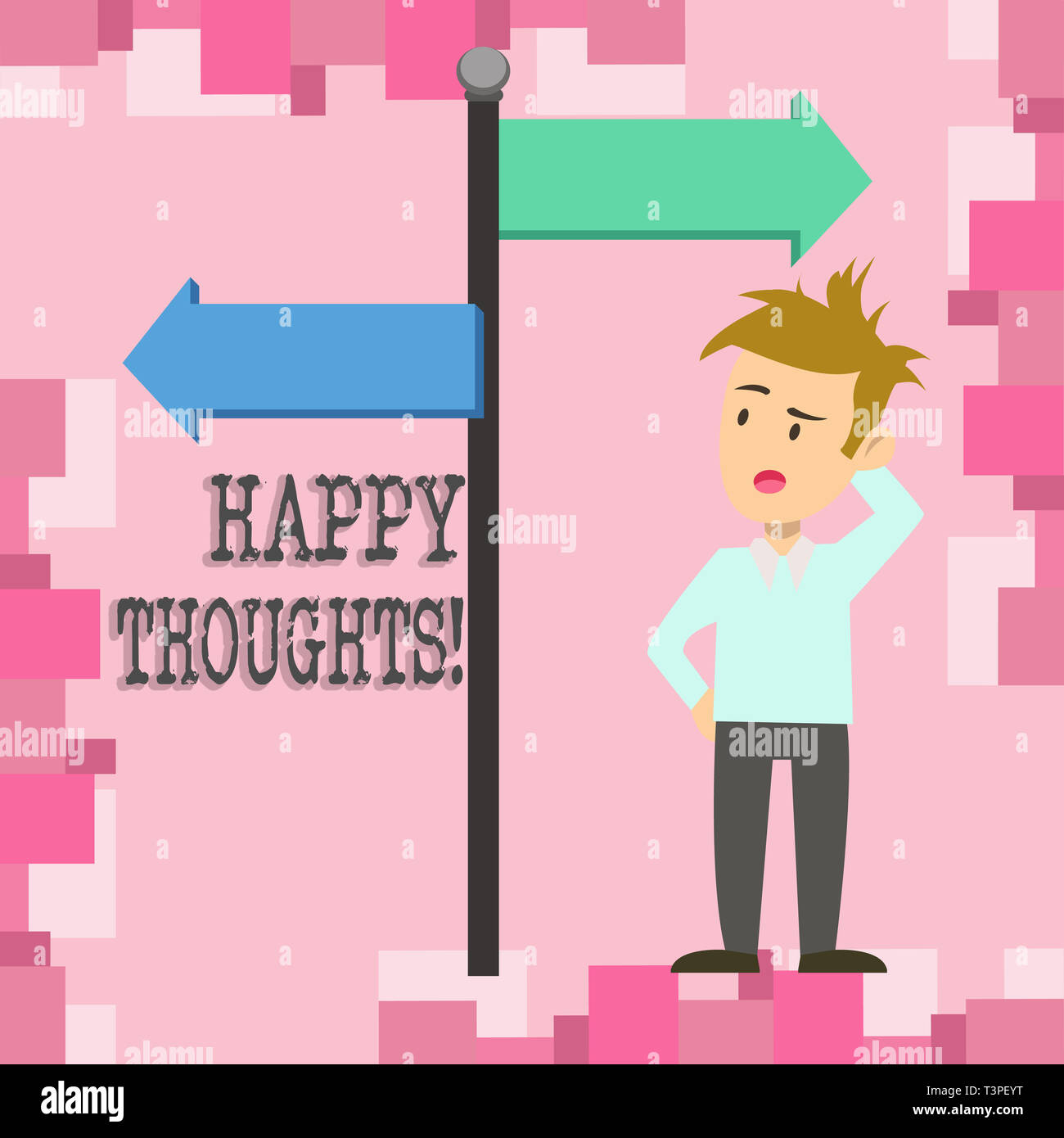 Conceptual hand writing showing Happy Thoughts. Concept meaning good ...