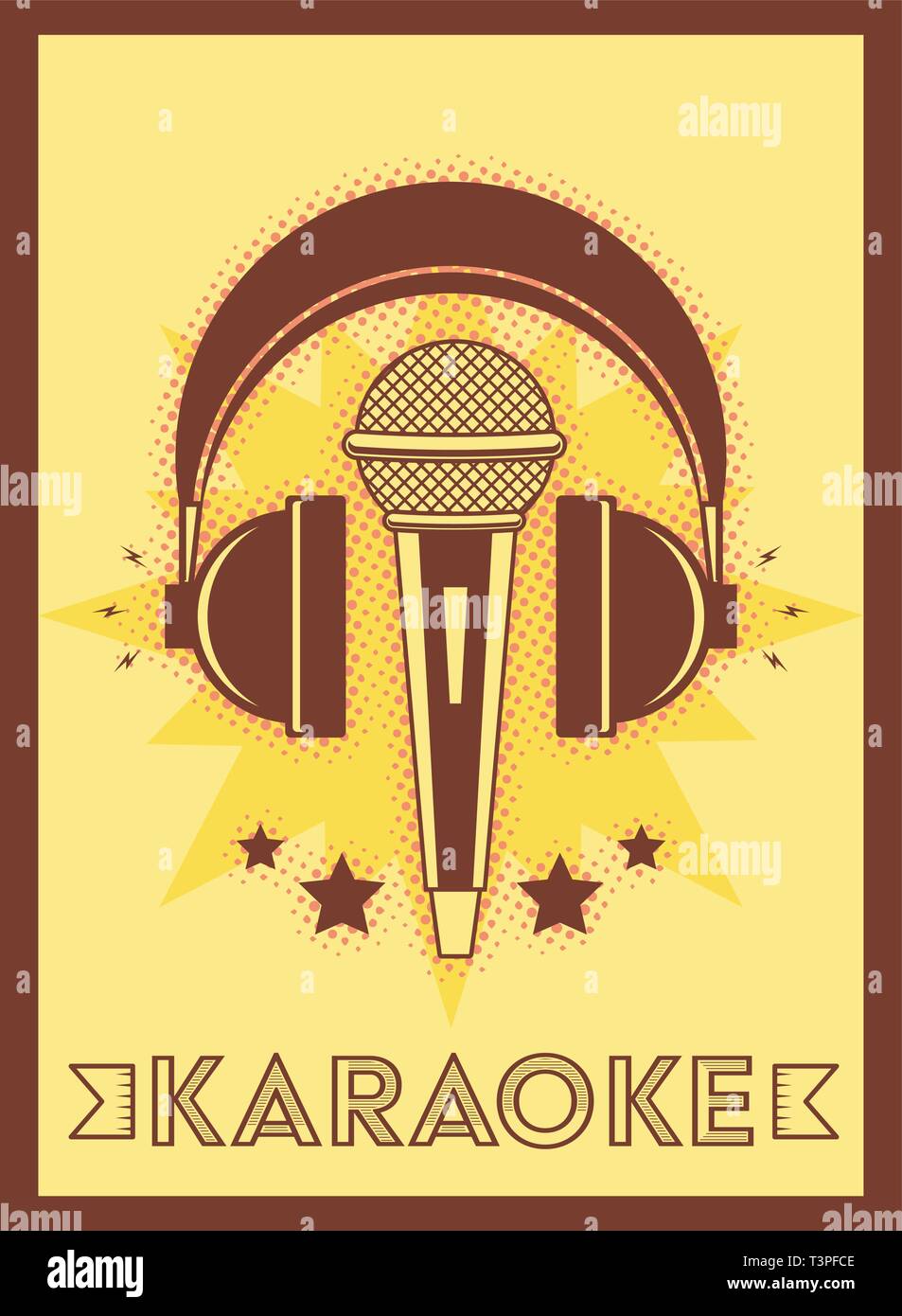 karaoke retro style Stock Vector Image & Art - Alamy