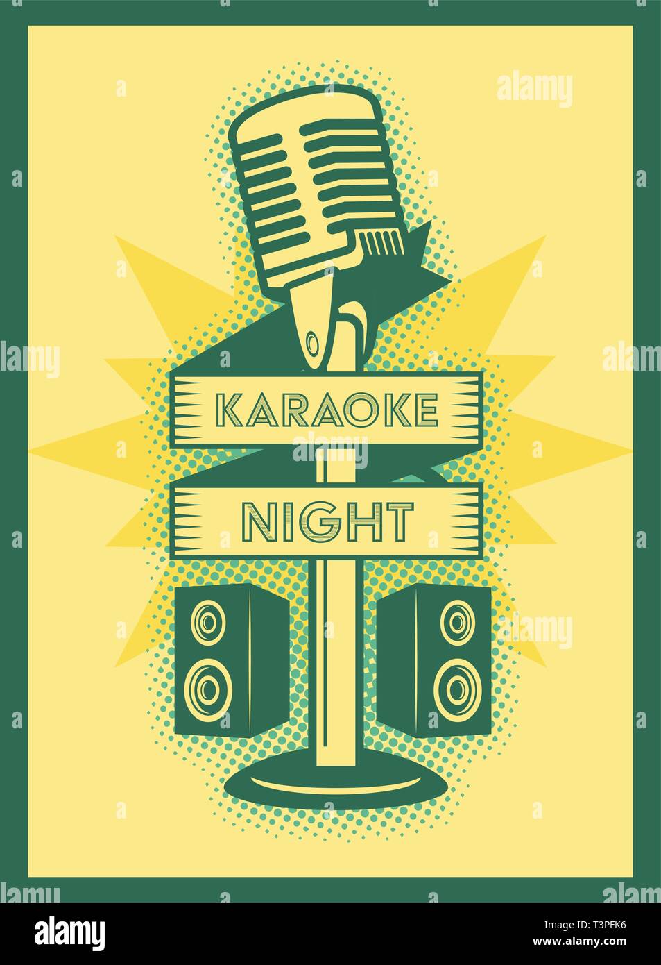 karaoke retro style Stock Vector Image & Art - Alamy
